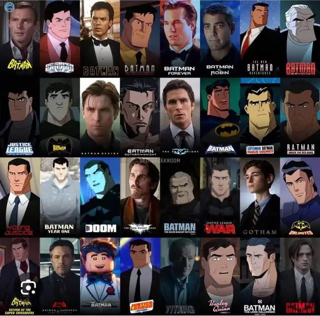 Evolution of Bruce Wayne. Pick your favorite Bruce. | Scrolller