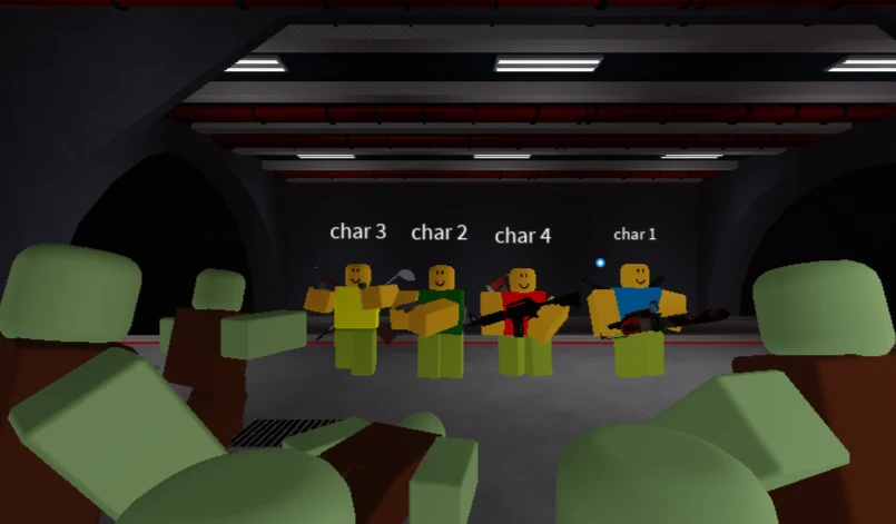 4 survivors against the horde. And yes I made it in roblox studio | Scrolller