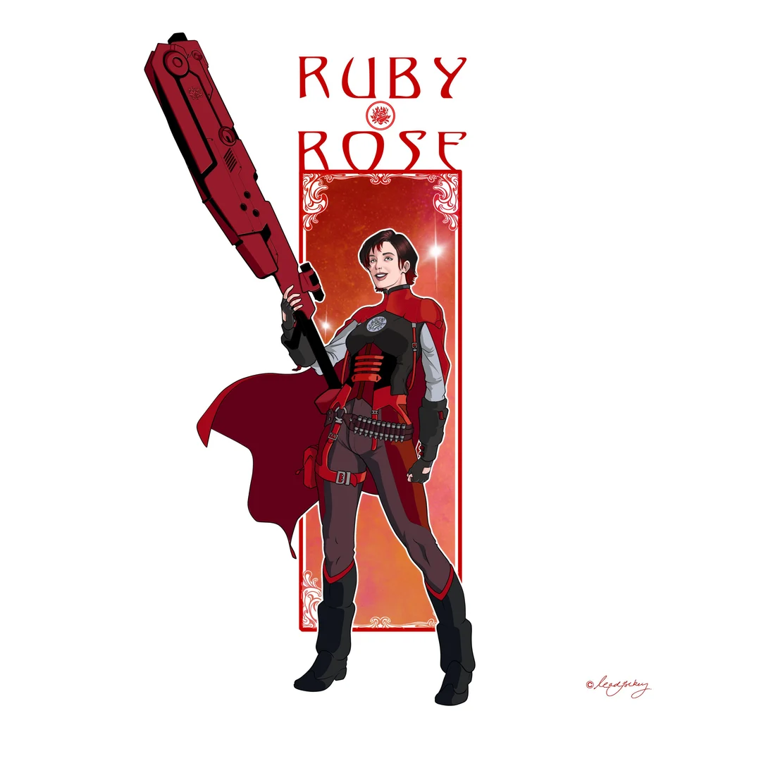 Ruby Rose (RWBY). By me. Reinterpreted and reimagined significantly, I hope. | Scrolller