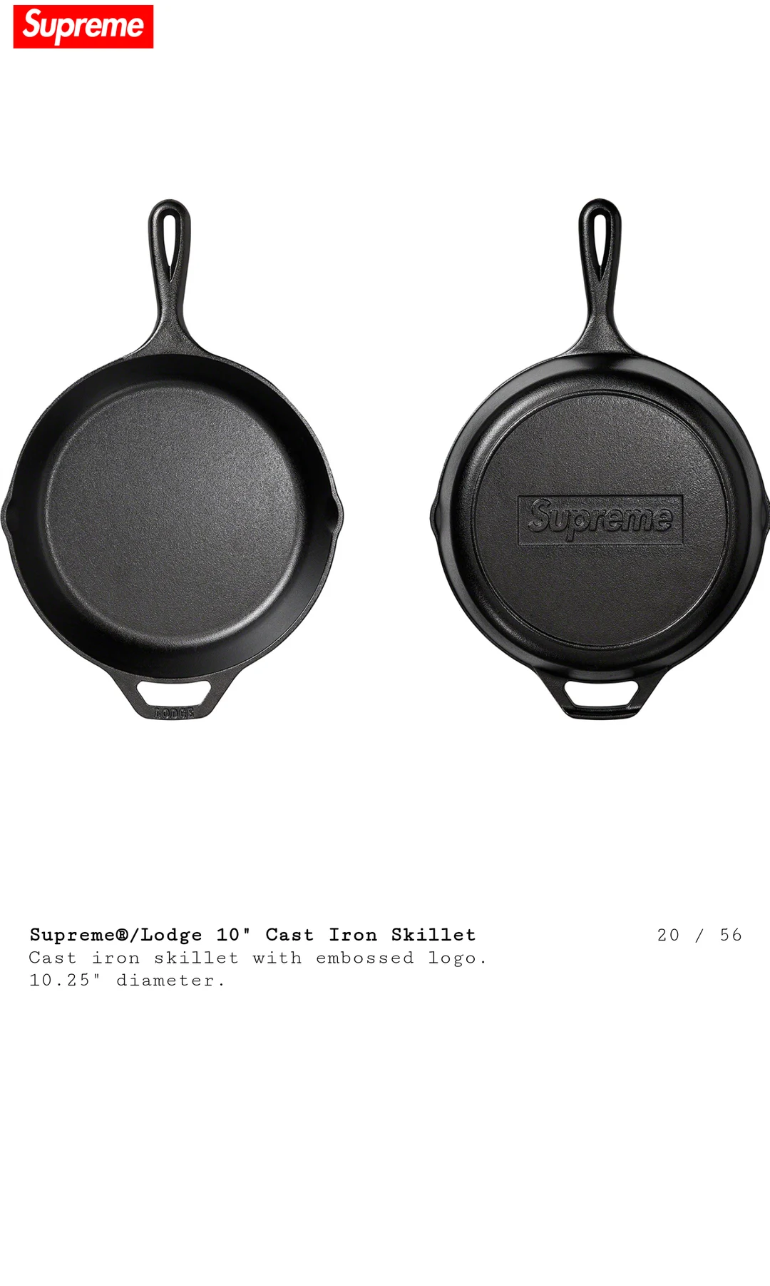 Any Hypebeast cooks here? Supreme Cast Iron pan lol | Scrolller