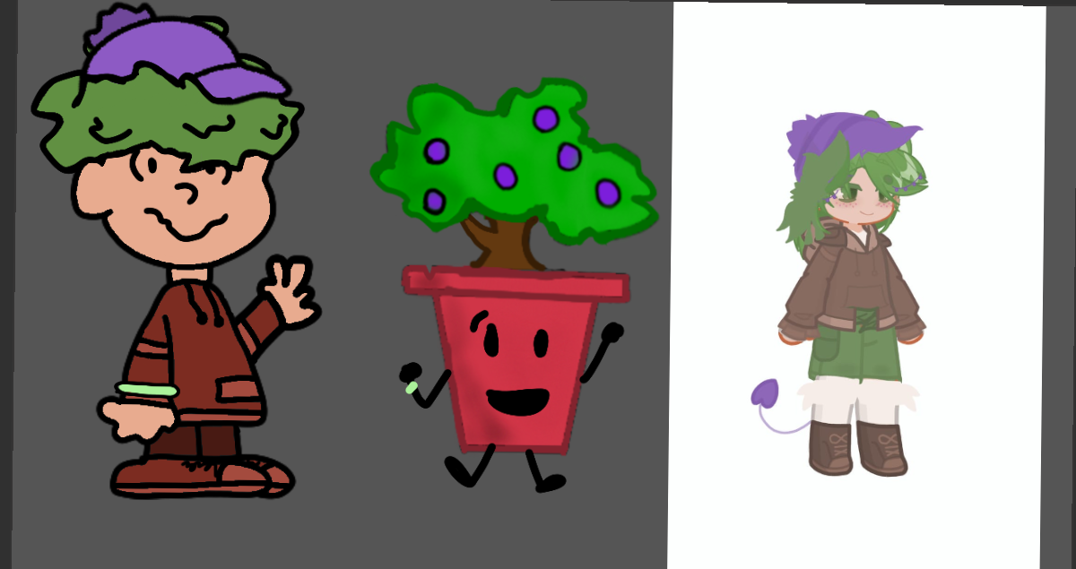 Drew my oc potted Plant, as a peanuts character. Gacha life by my friend. | Scrolller