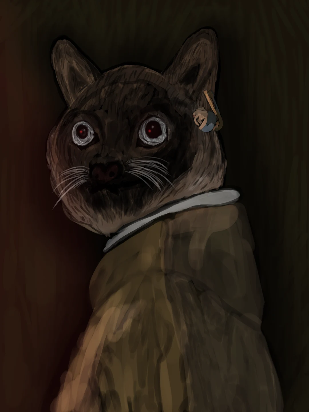 'Pearl with a Girl Earring', Me, Digital, 2023 | Scrolller