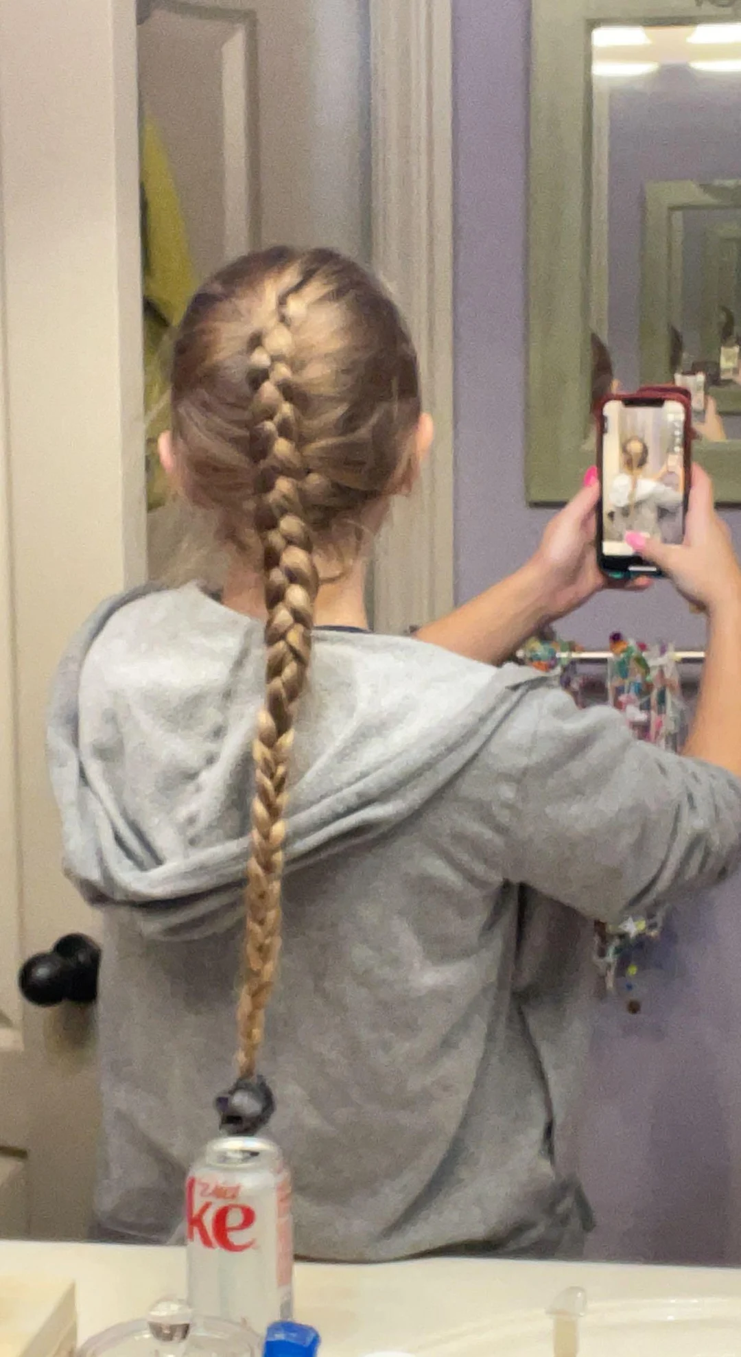 Third time ever Dutch braiding my own hair | Scrolller