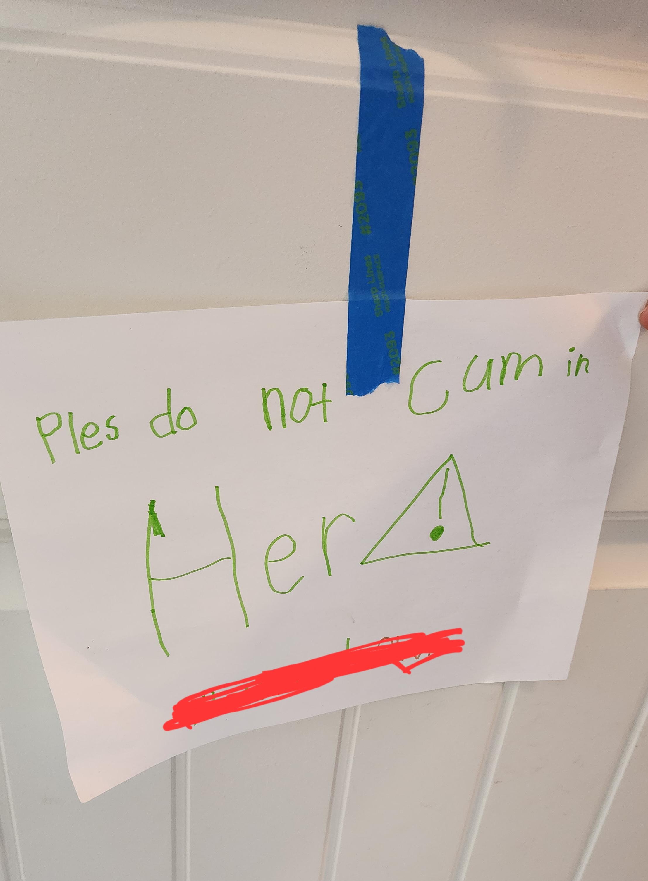 My friend's kids made this sign while in timeout | Scrolller