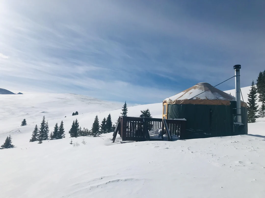 Cozy ski yurt high in the Rockies. [OC] | Scrolller