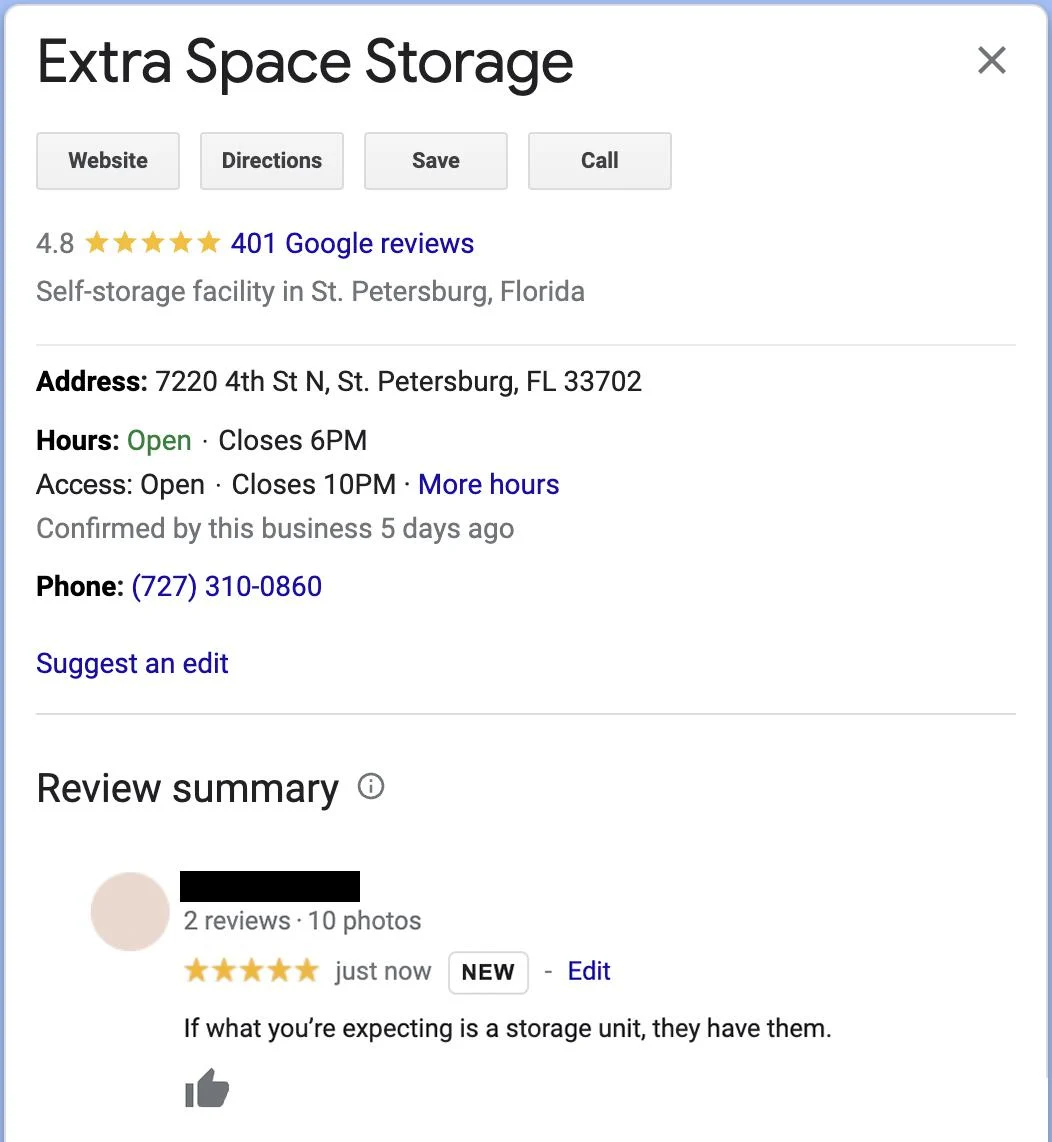 Recently moved and needed a storage unit, this review was super helpful. | Scrolller