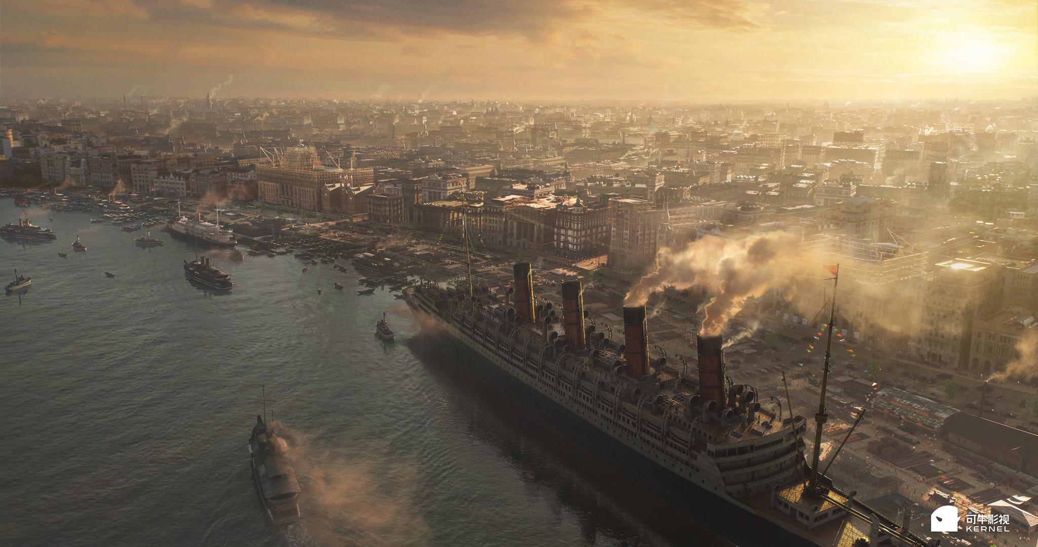 1921 - The Concept Art (the Bund in Shanghai in the 1920s) by artist Wayne Leung Hou-wai | Scrolller