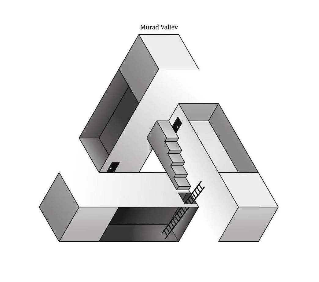 Sculptured Penrose Triangle, Murad Valiev, Digital, 2022 | Scrolller