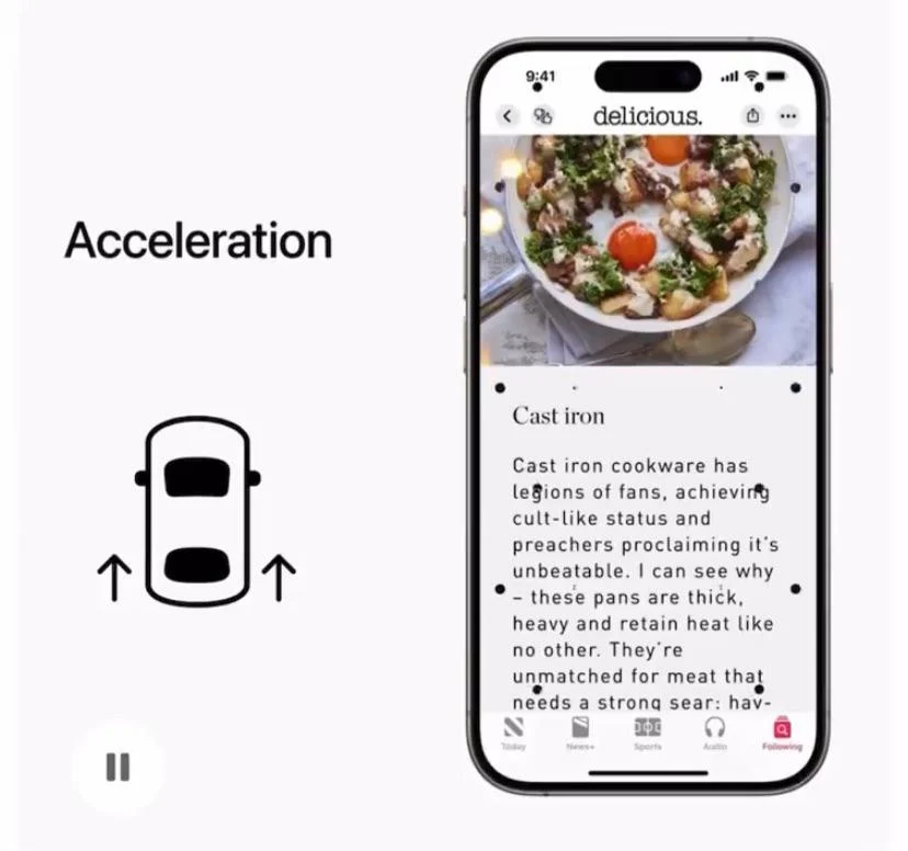 Vehicle Motion Cues is a new feature to prevent motion sickness while driving in the vehicle ...