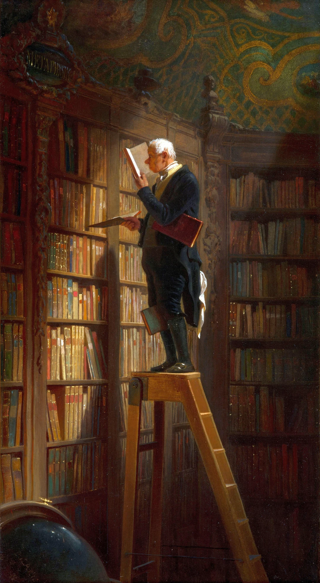 Carl Spitzweg - The Bookworm (circa 1851) | Scrolller