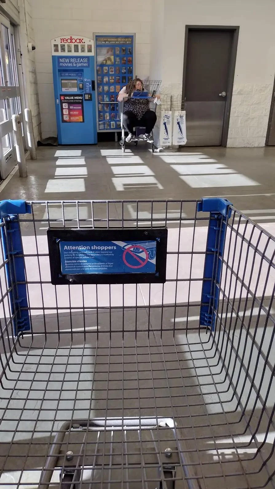 That's not how you're supposed to sit in a shopping cart. | Scrolller