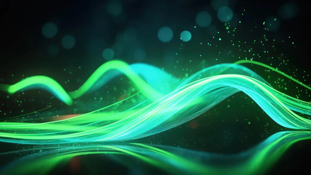 Abstract Futuristic Green Layers AI Generated [1920x1080] | Scrolller