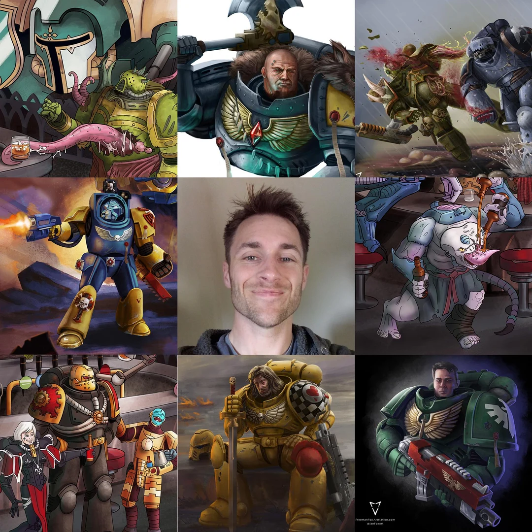 My 40k-themed 'Art v Artist 2023' - the start of the year was pretty 40k art-heavy. | Scrolller