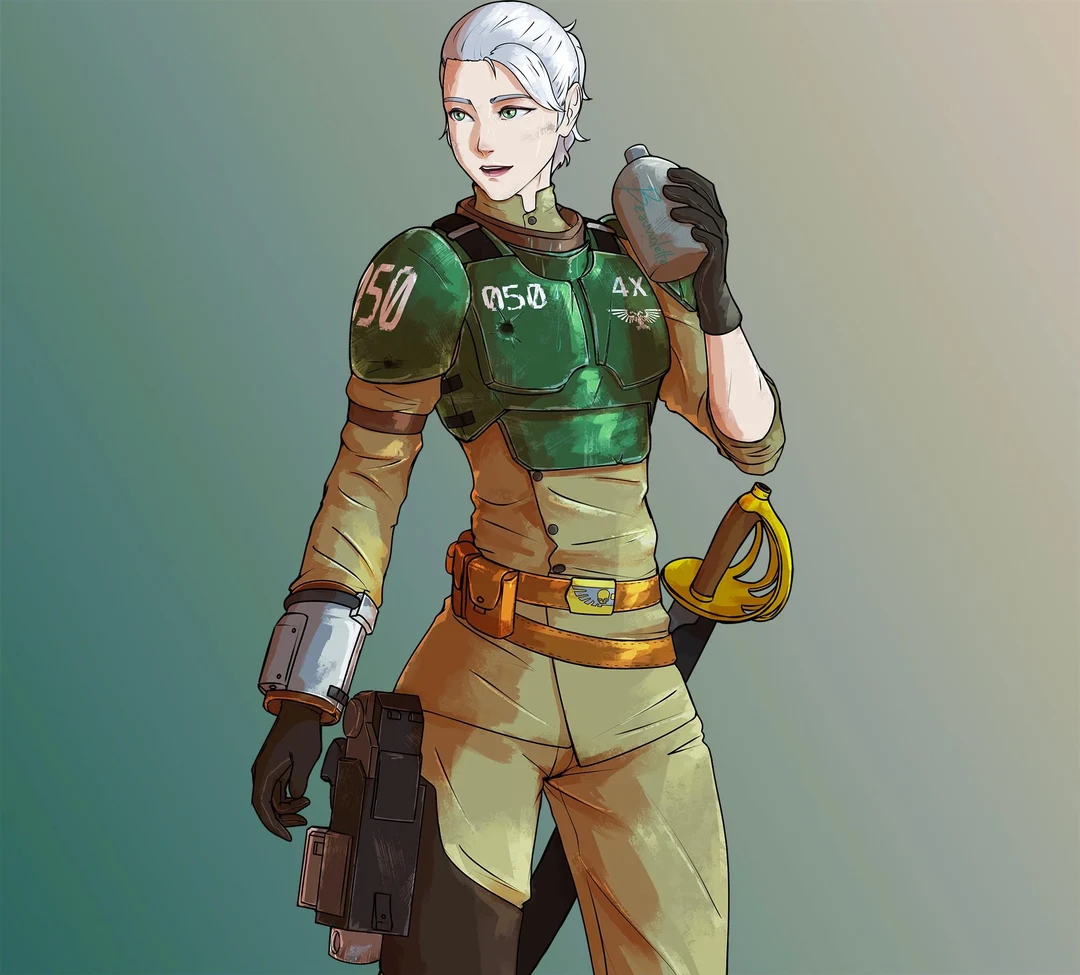 Guardsman Lieutenant by me (commissioned) | Scrolller