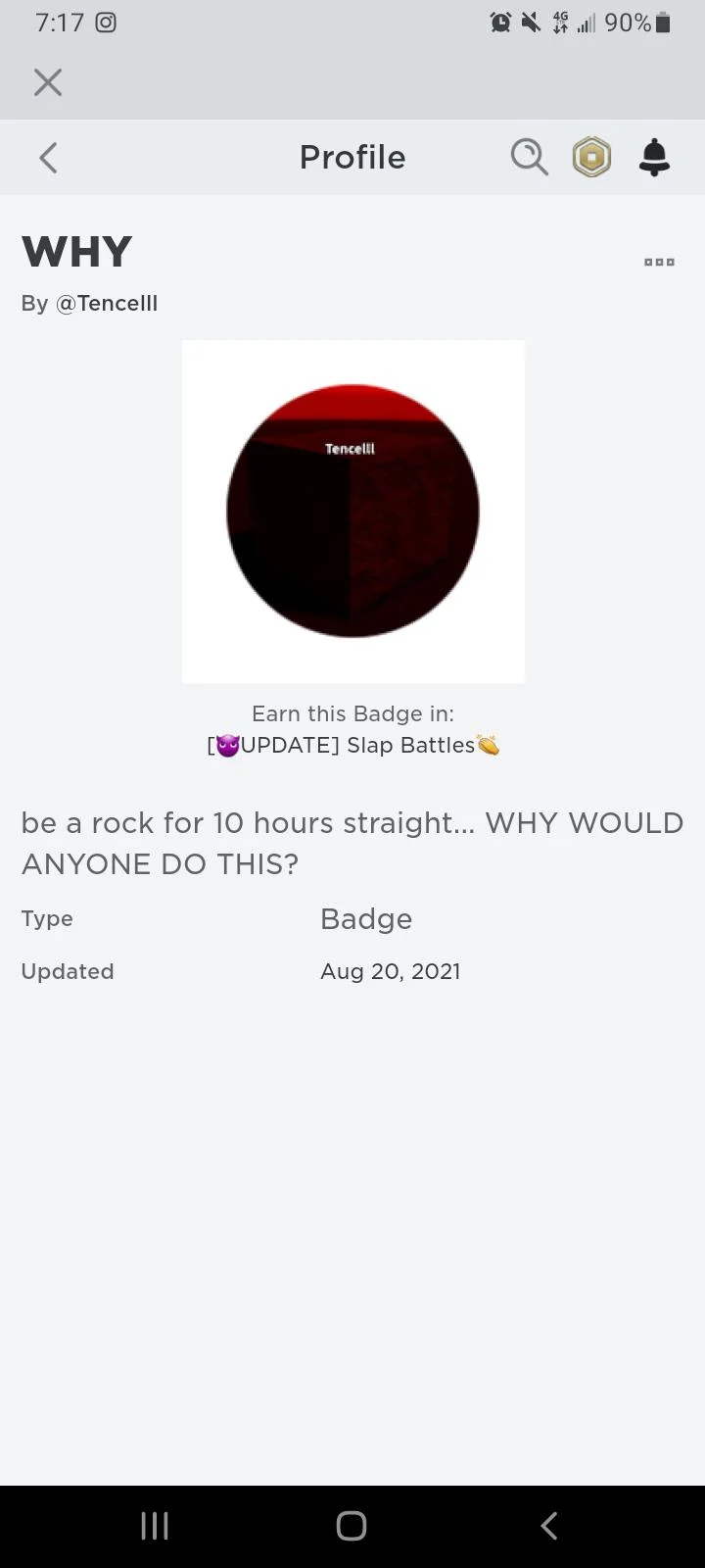 what hurts most about this badge is I had a failed attempt | Scrolller