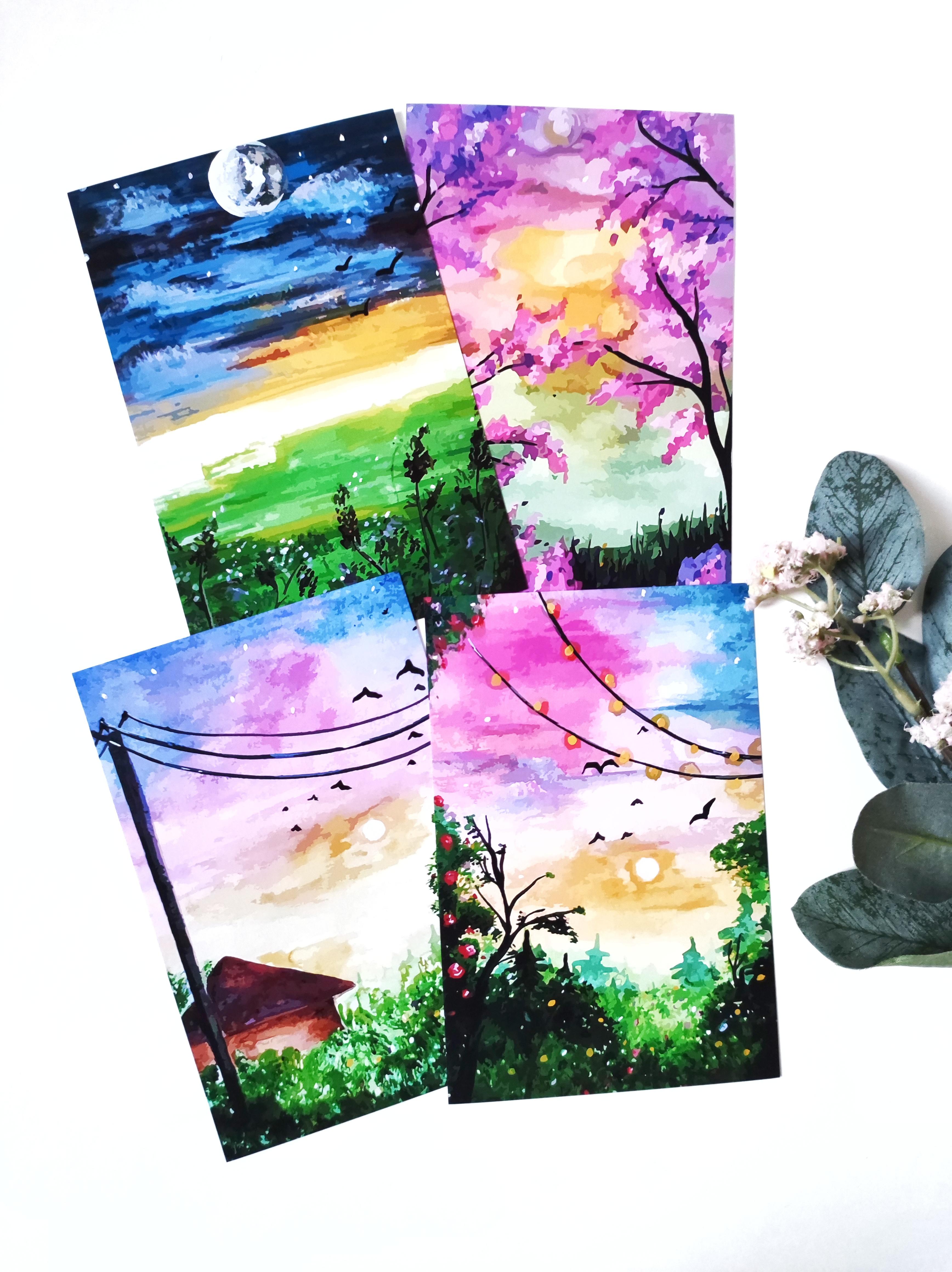 Landscapes, me, watercolor, 2022 | Scrolller