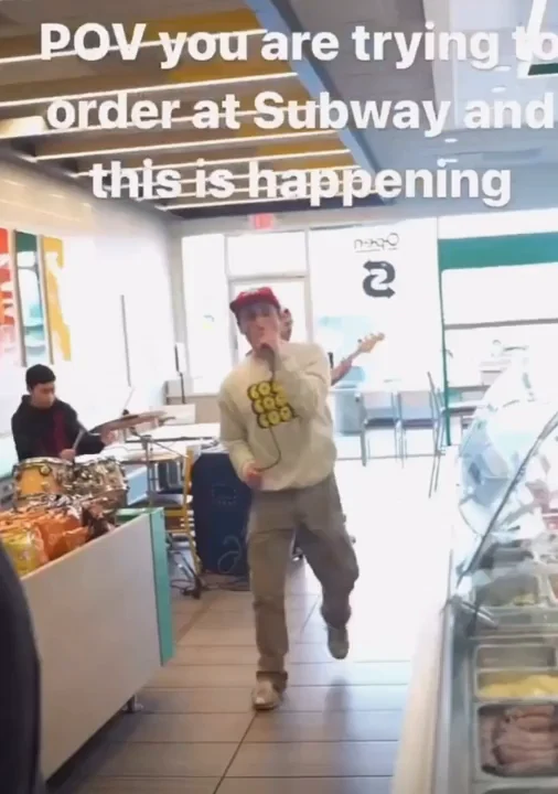 Rocking out at subway | Scrolller