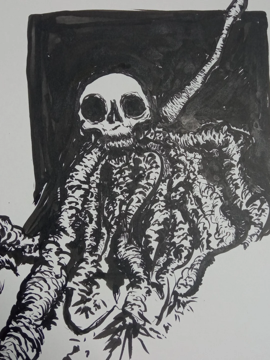 Fear, Me, ink and wash, 2020 | Scrolller