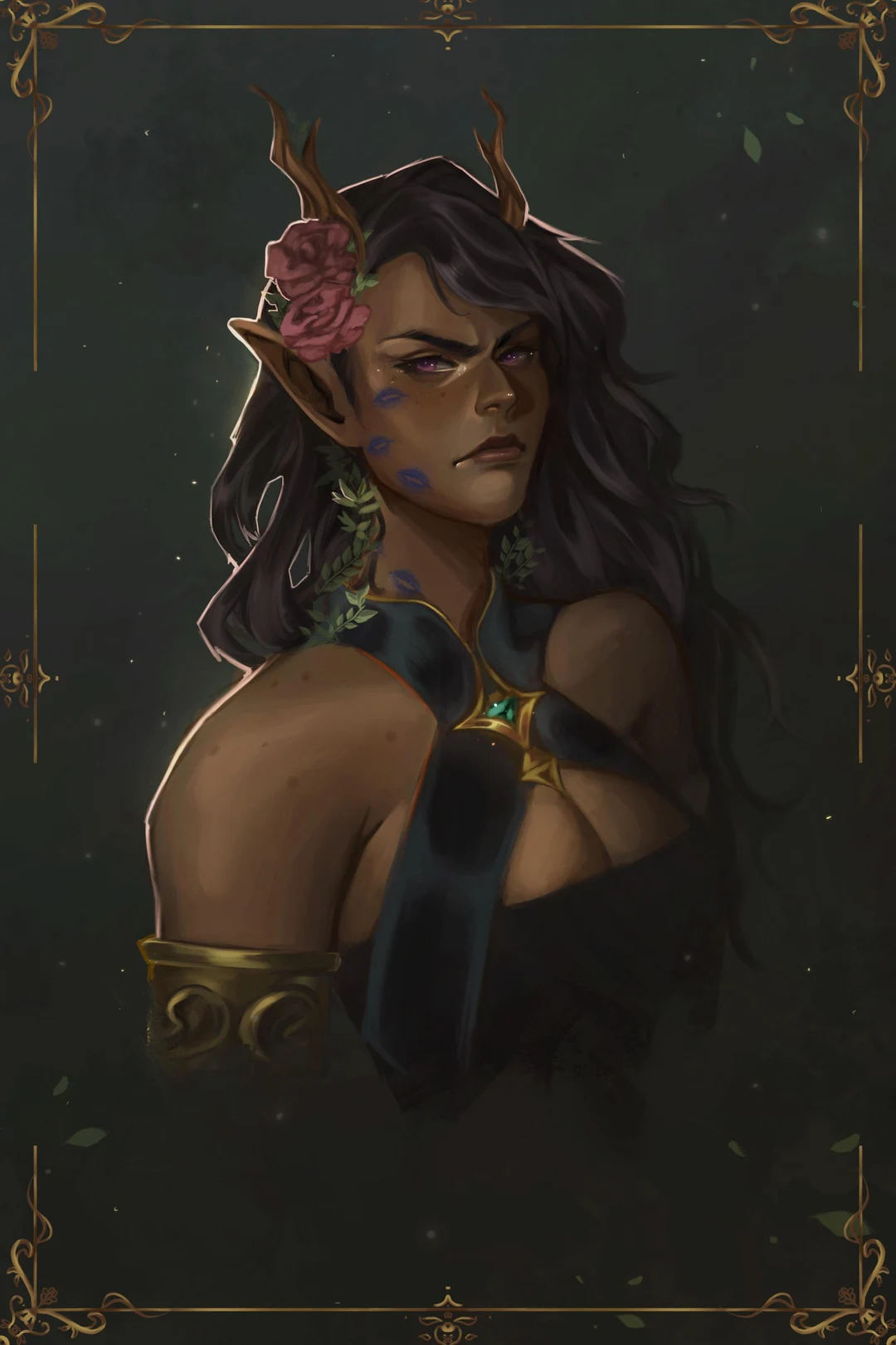 Asmodel, wood elf. Illustration done by me for "The Beautiful Stride” by Evan Kennedy | Scrolller