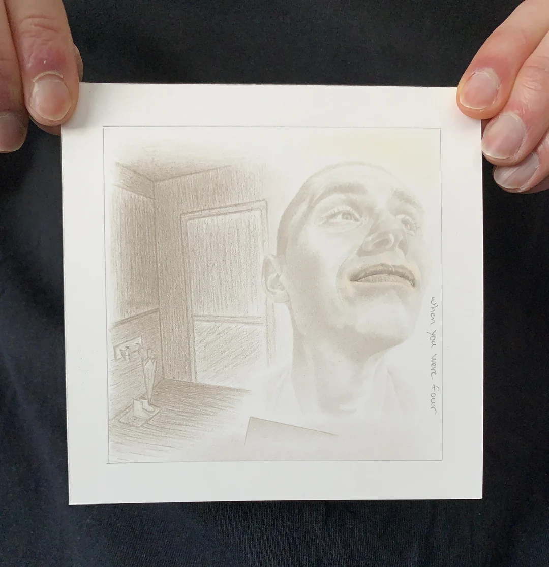 No. 5, little man, Me, Colored pencil and graphite on Bristol paper, 2023 | Scrolller