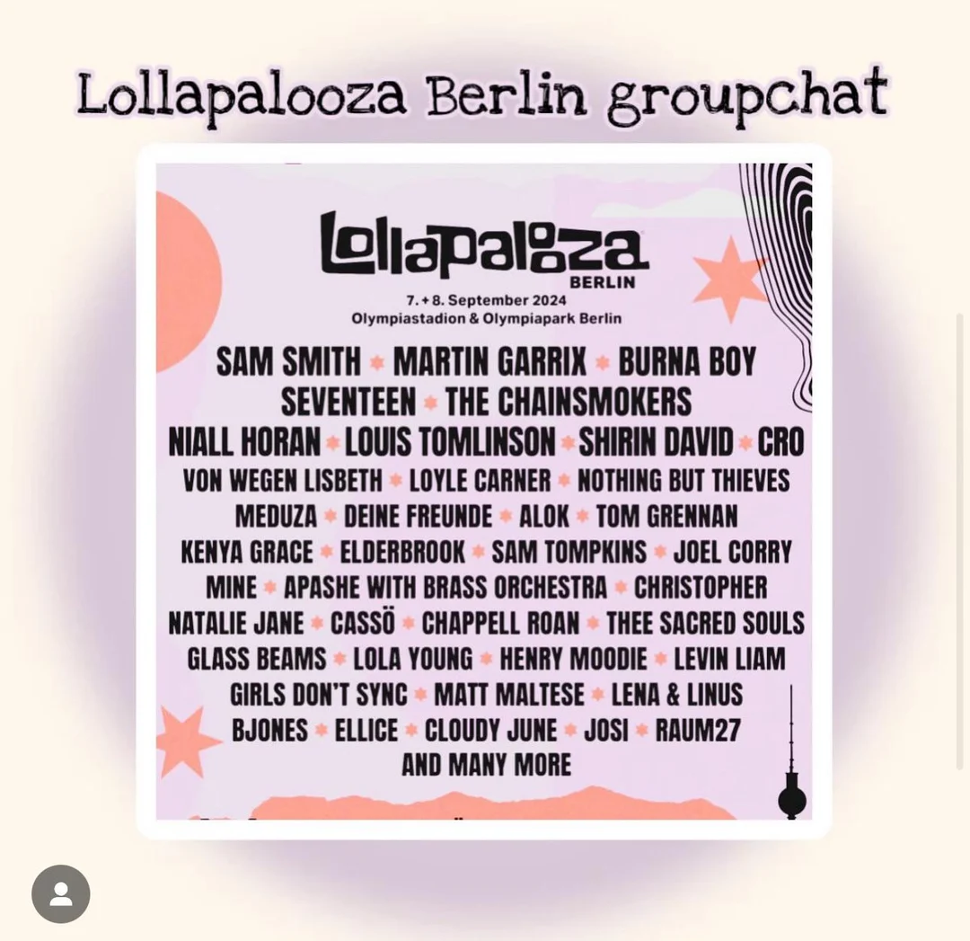 lollapalooza groupchat | Scrolller