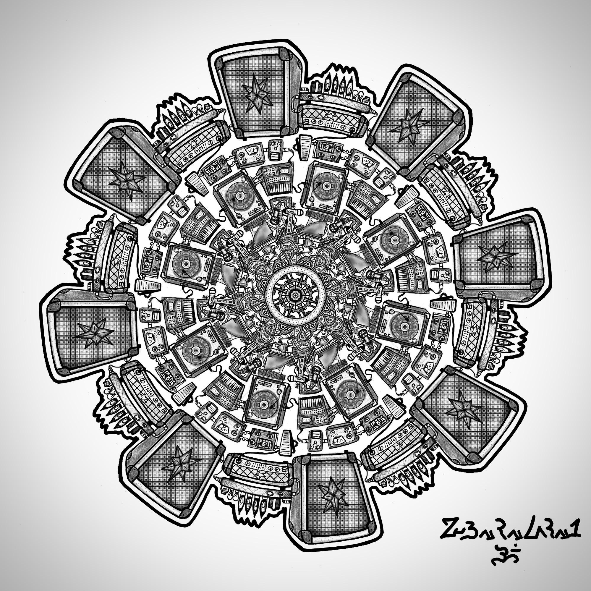 Electrical-musical mandala , me , digital , 2021 | Scrolller