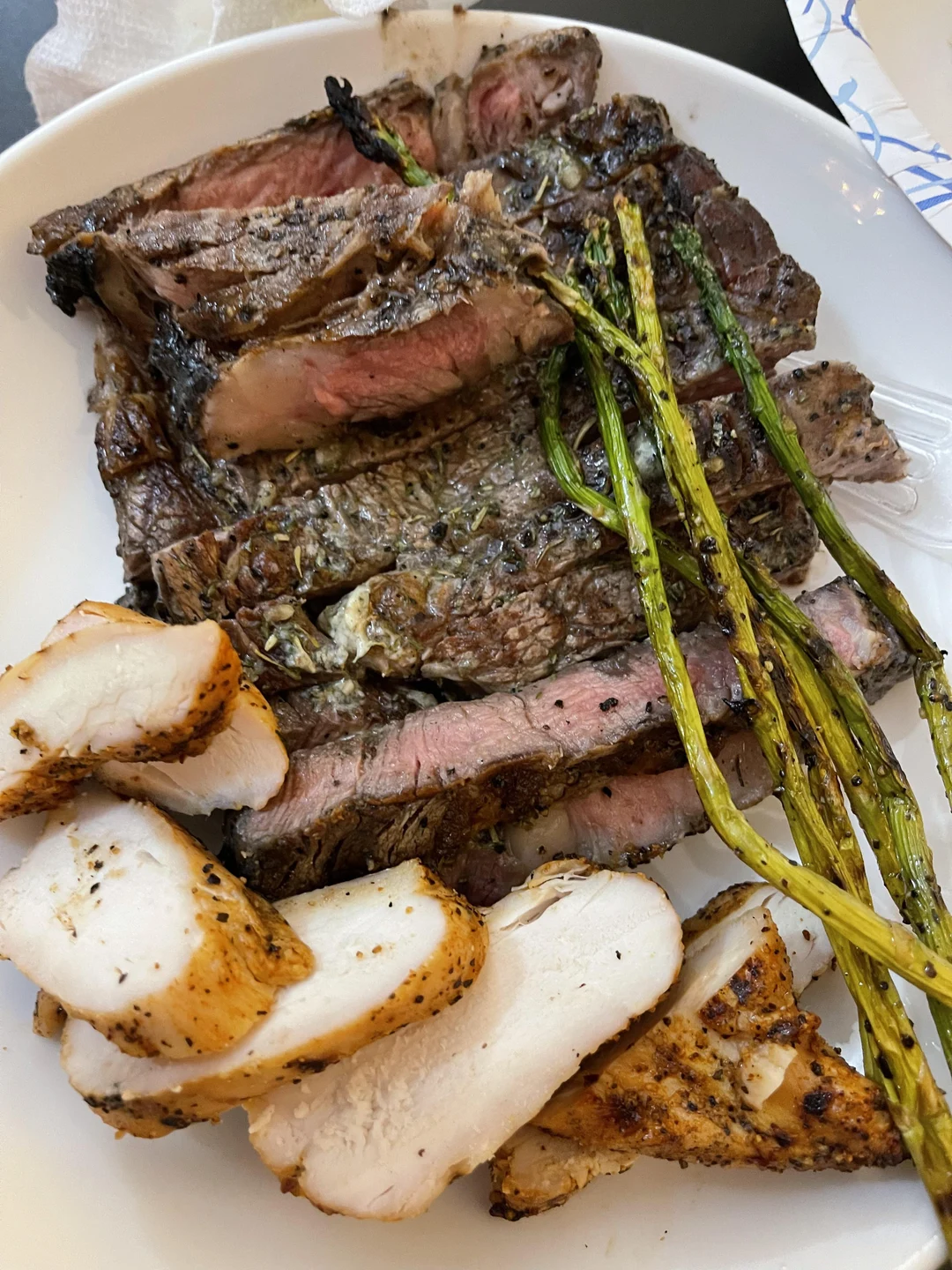 First time post grilled up some Ribeye Steak and Chicken today for dinner. | Scrolller