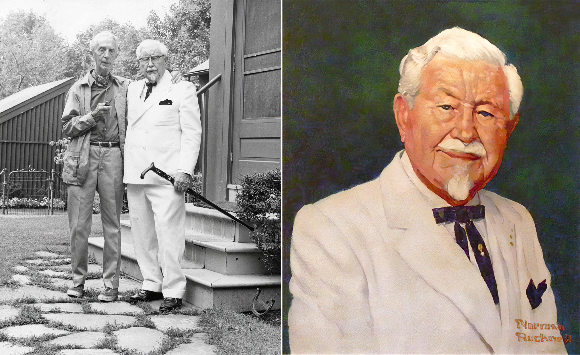 Norman Rockwell and Colonel Sanders in early 1970s | Scrolller