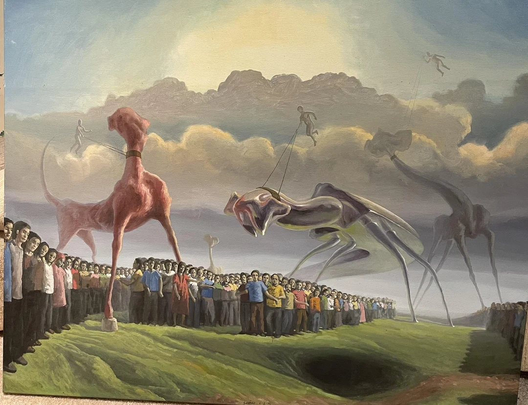 Four Horsemen of the Apocalypse, Carlos Ariel, oil/canvas , 1998 | Scrolller