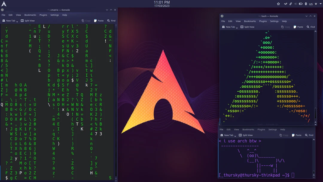 [KDE] i use arch BTW | Scrolller