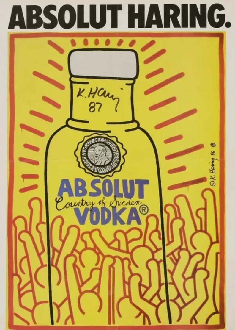 Absolut Vodka, Keith Haring, Lithograph, 1986 | Scrolller