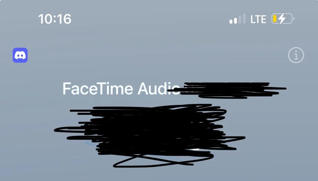 What is that discord logo on the top left of my facetime call? | Scrolller