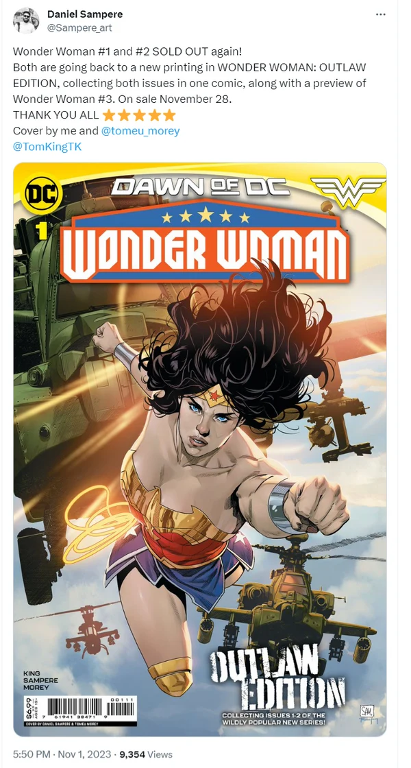 Wonder Woman #2 Sells Out! Back to the Press in New Combo Comic! | Scrolller