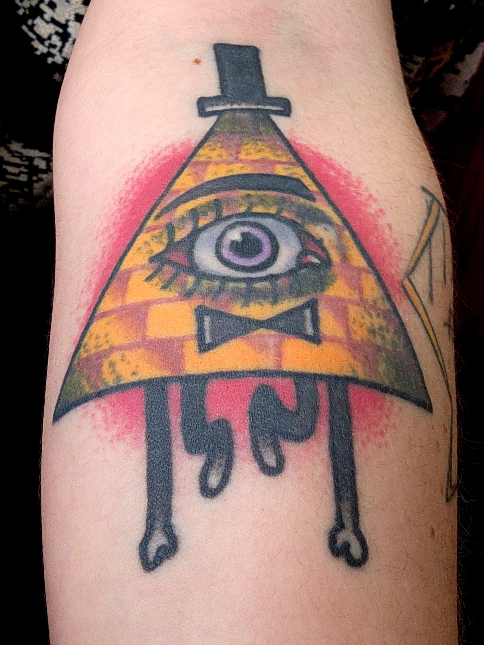 Bill Cipher tattoo on forearm | Scrolller