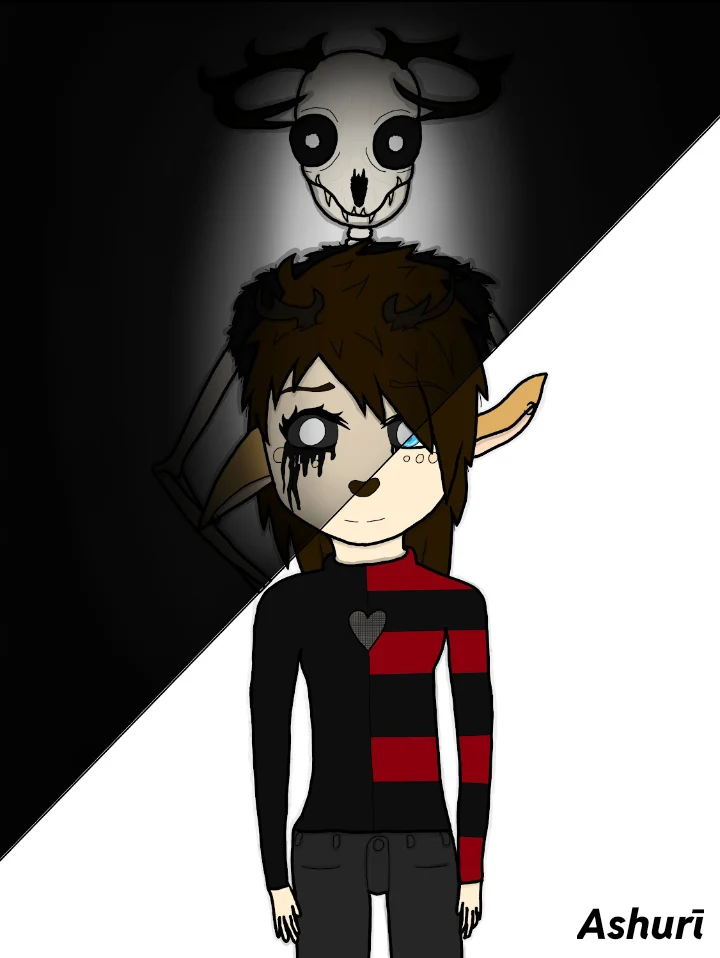 Asher and Wendi (Wendigo), u/emo_ash_drawing219 aka me aka Ashurī, Digital, 2023 | Scrolller