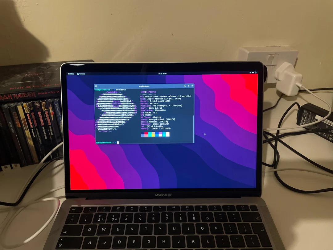 [M1 MBA] Gentoo on an M1 MacBook Air | Scrolller