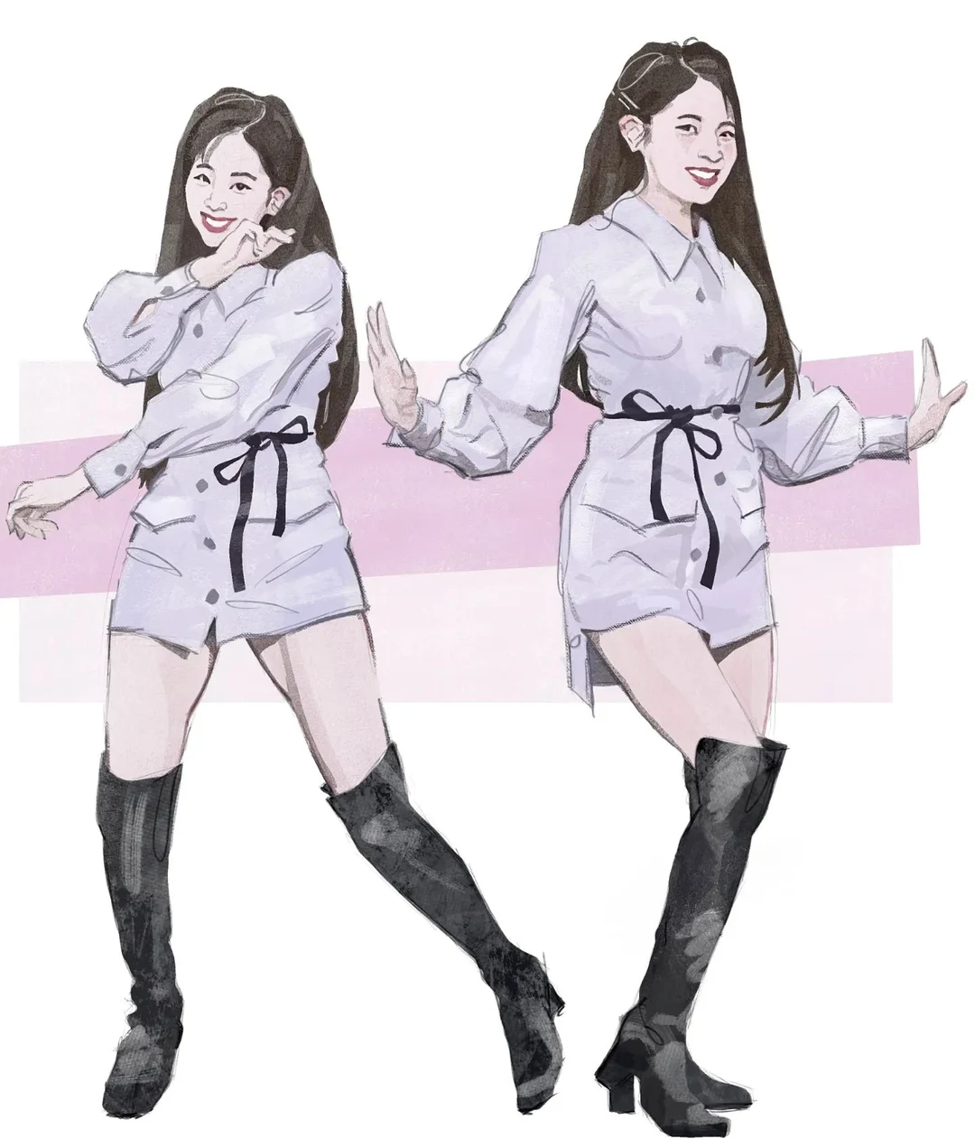Digital - Dahyun dance pose illustrations, oc | Scrolller