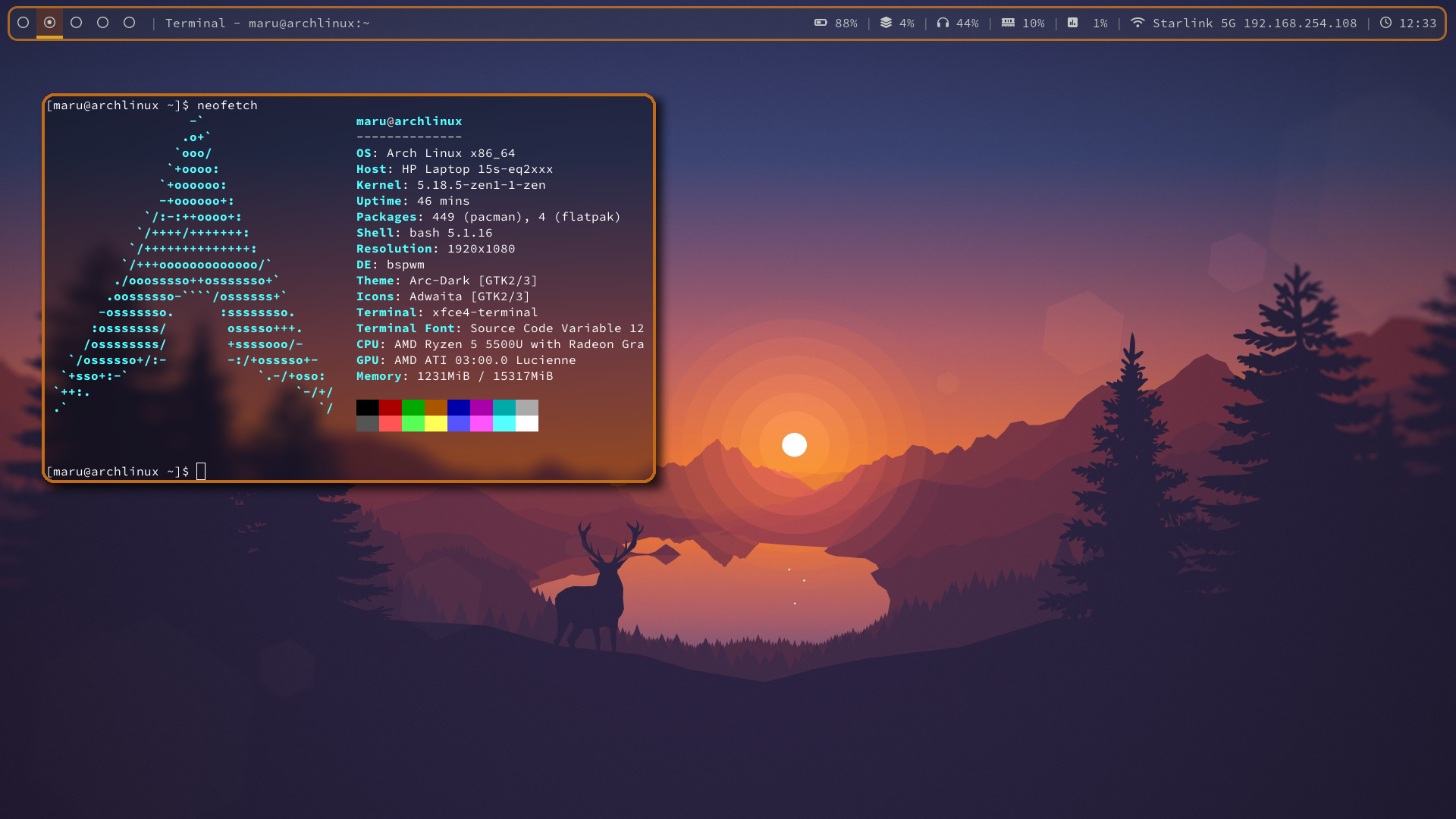 [bspwm] dusk | Scrolller