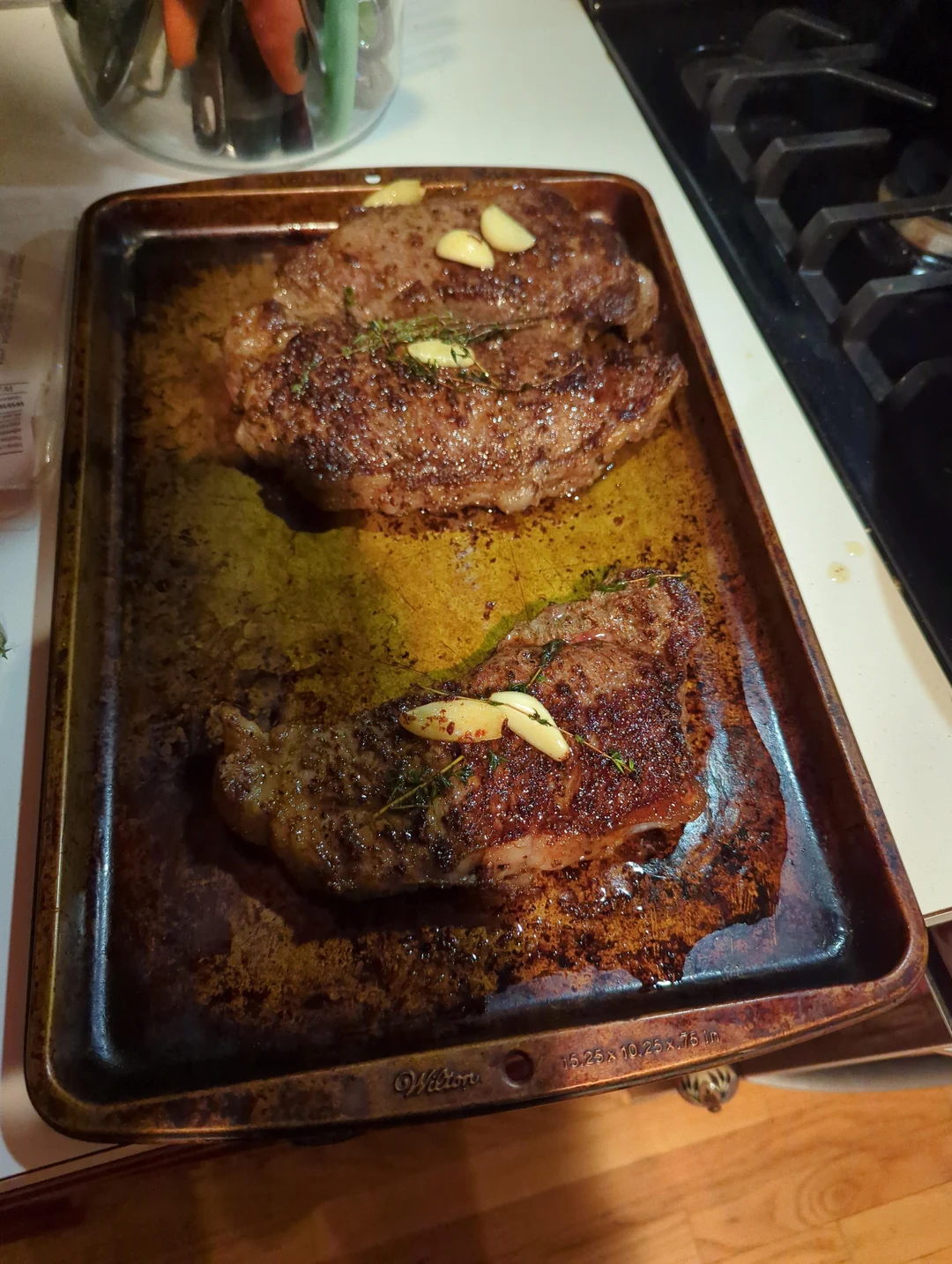 My mom has never had a good pan seared steak so I tried to make one for the first time | Scrolller