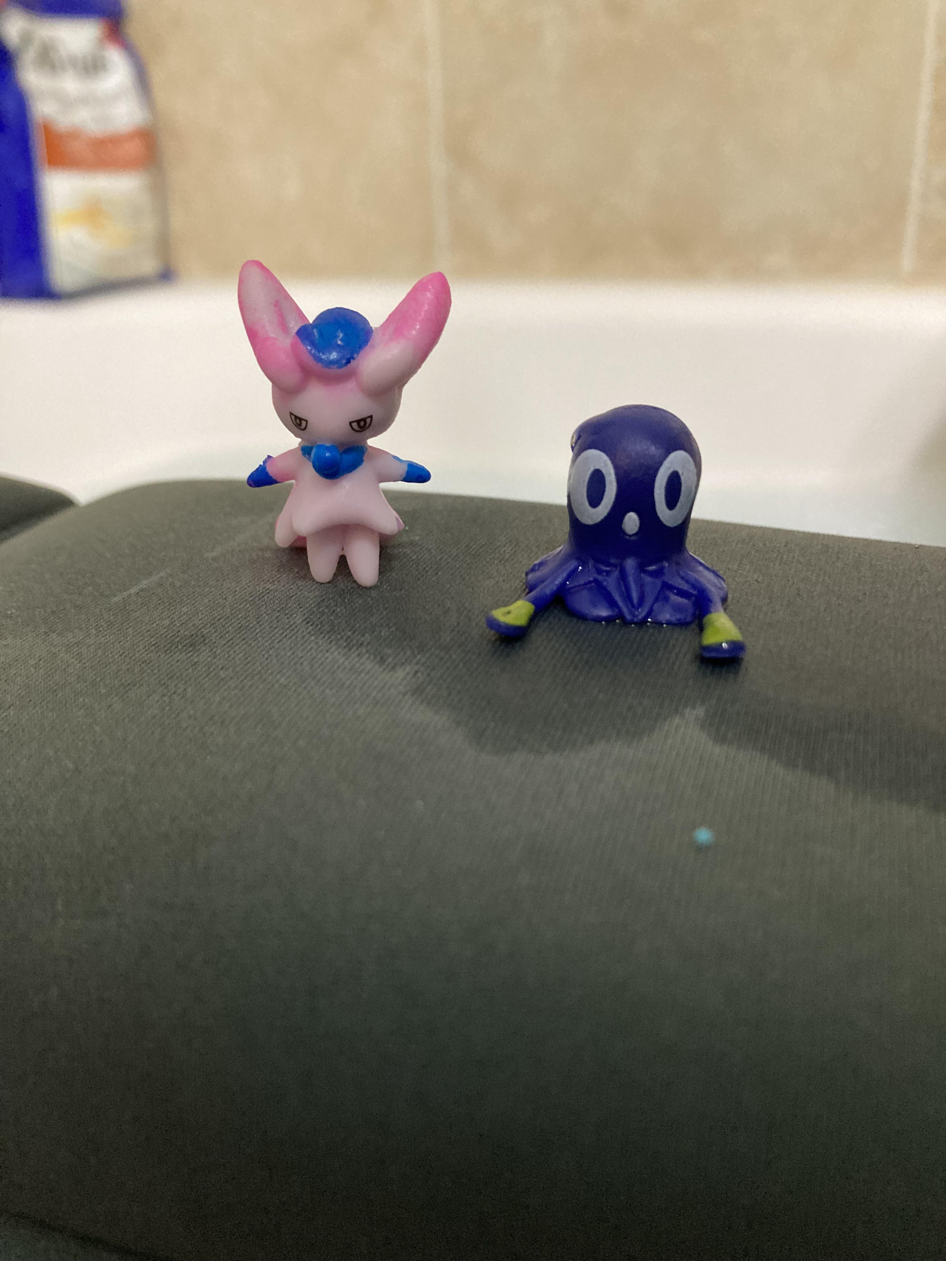 Does anyone know what these two pokemon are? Got them in a bath bomb. | Scrolller