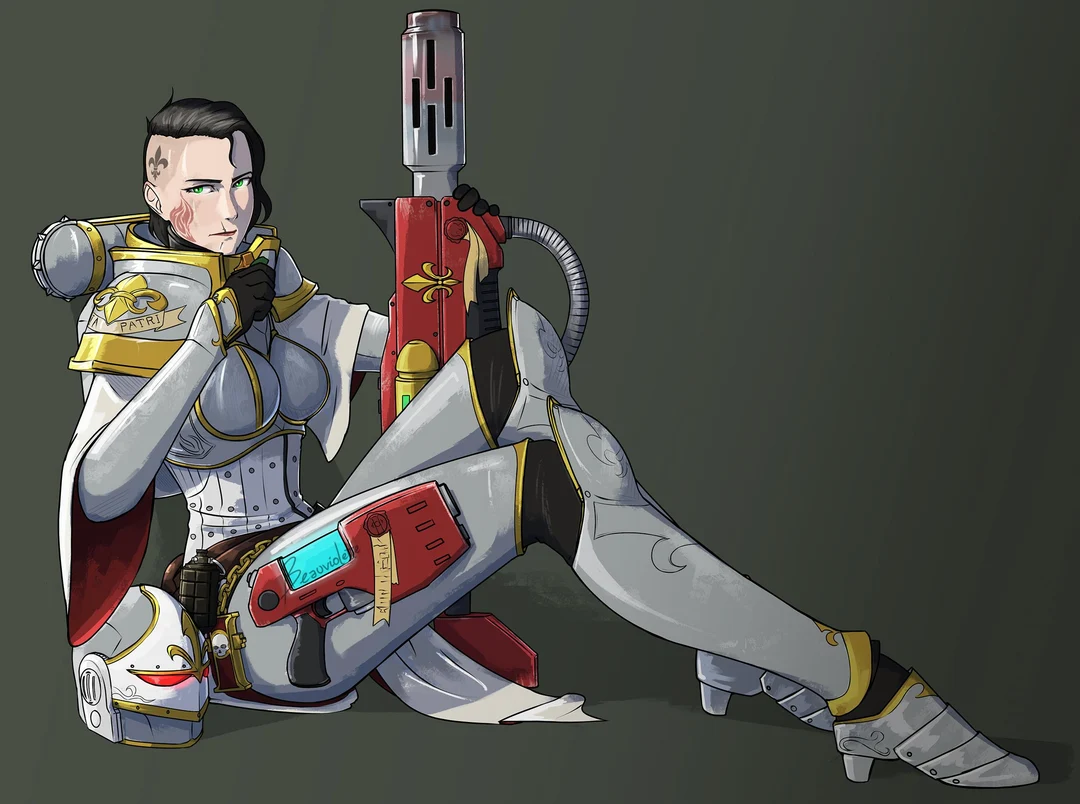 Argent Shroud Melta Sister on snack break (commed art by me) | Scrolller