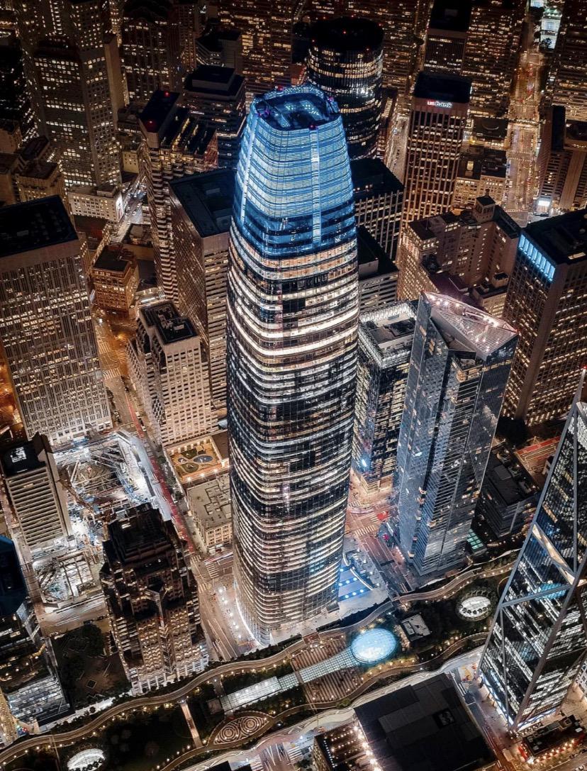 Beautiful night view of San Francisco, famous buildings | Scrolller