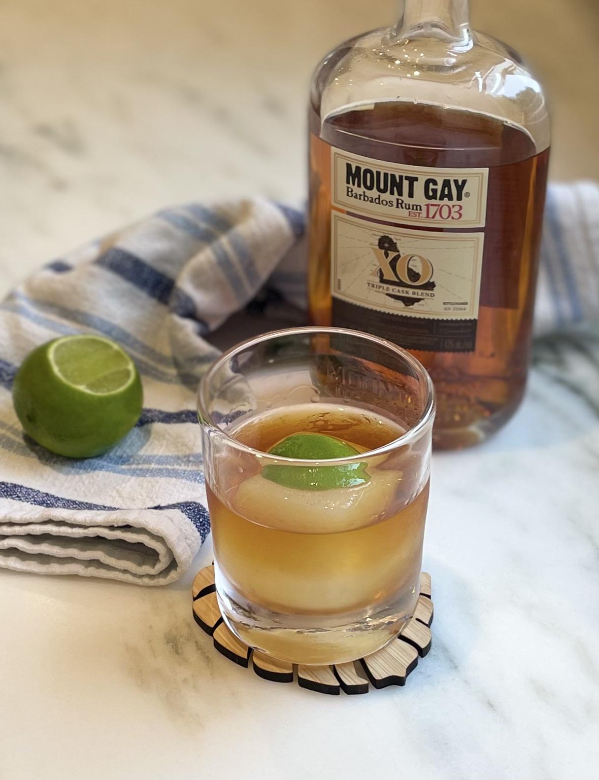 Rum Old Fashioned with a coconut water ice cube | Scrolller