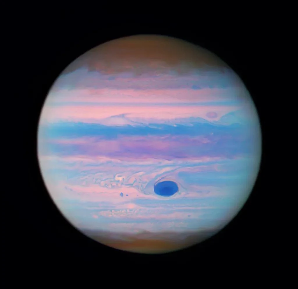 Hubble Space Telescope reveals an ultraviolet view of Jupiter. | Scrolller