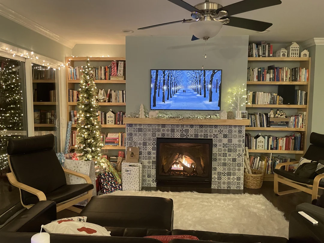 Discover more like CozyPlaces: My parents just finished this fireplace, gives serious hygge ...
