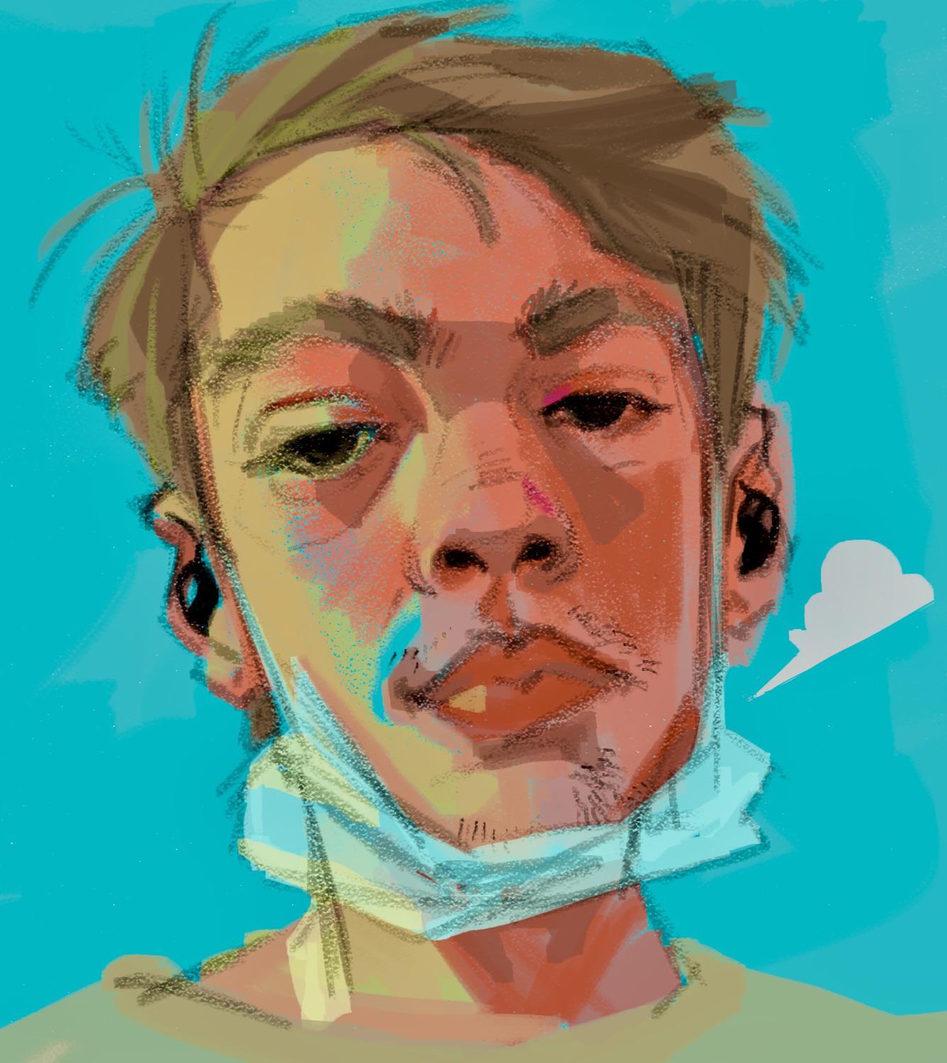 “Sunset Walk”,self portrait, me, digital | Scrolller