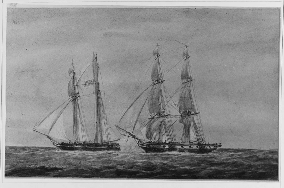 American Privateer Providence Captured by HMS Dominica, September 1812 - by Warren | Scrolller