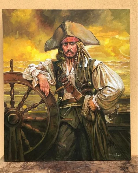 Johnny Depp as Captain Jack Sparrow by Claudio Mazzoli | Scrolller