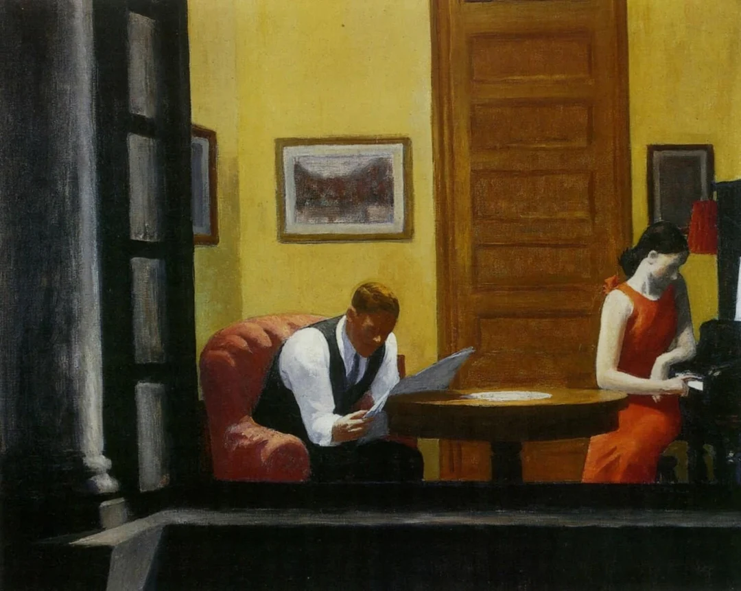 Room in New York, Oil on Canvas, Edward Hopper, 1940. | Scrolller