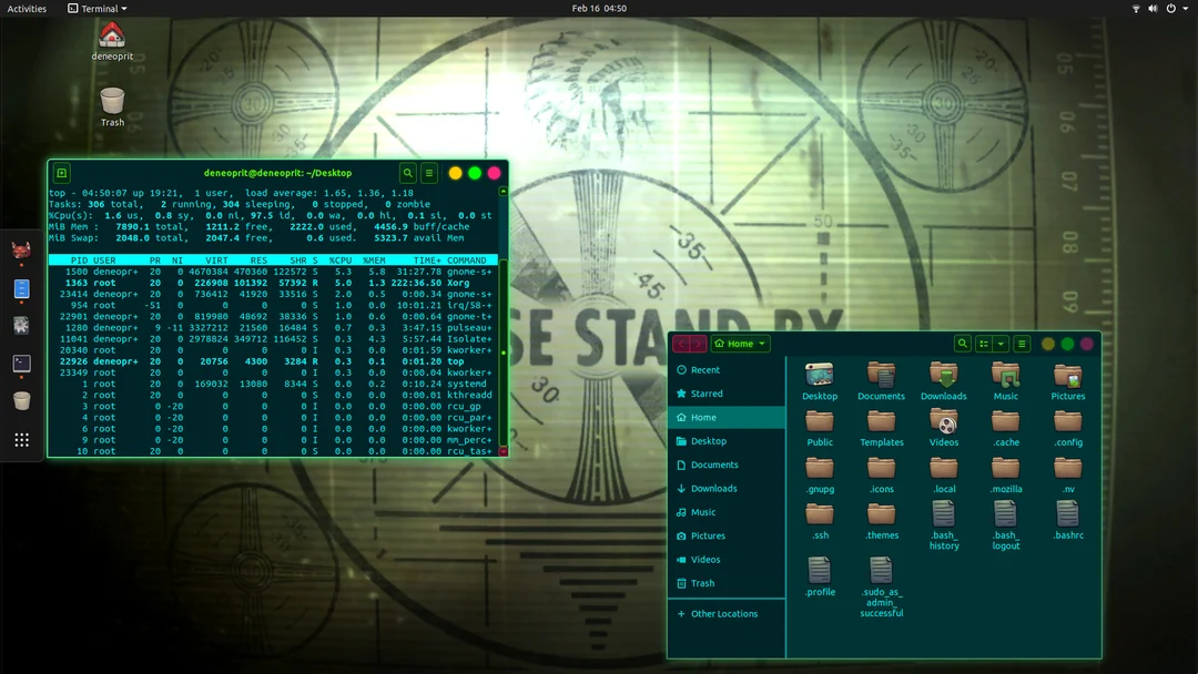 [GNOME] Ubuntu Fallout Theme PipBoy | Scrolller